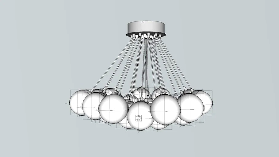 Mapa plus buble pendant light Vray 3d model
