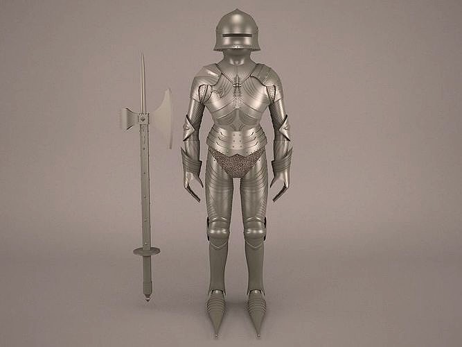 3D medieval knight armor model