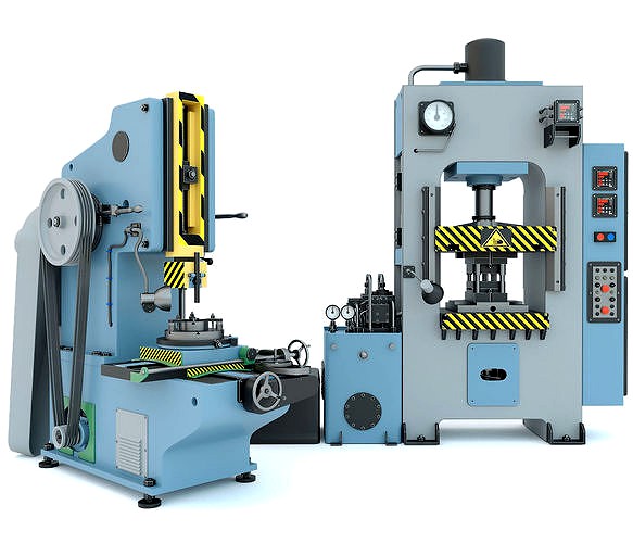 Industrial milling machine tool hydraulic press - Collection two 3d model
