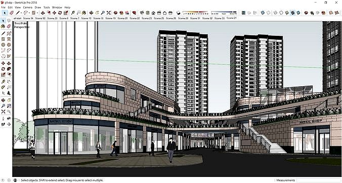 Sketchup Shopping Center G9 3d model