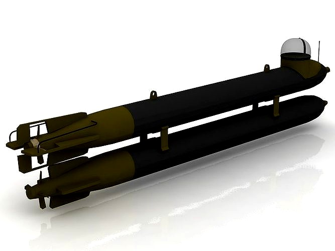 3D G7e T1 German WW2 Torpedo model