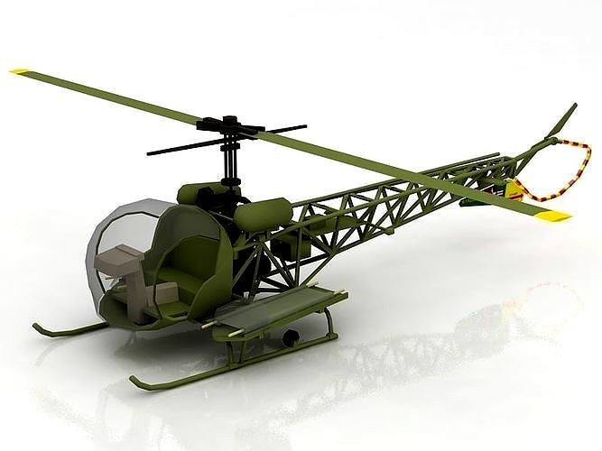 3D Bell H 13 Sioux United States Army model