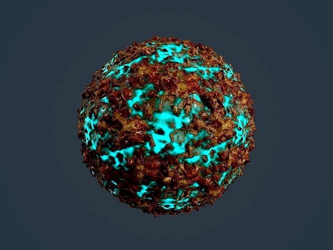 Hazardous Toxic Radioactive Seamless PBR Texture 4 3d model