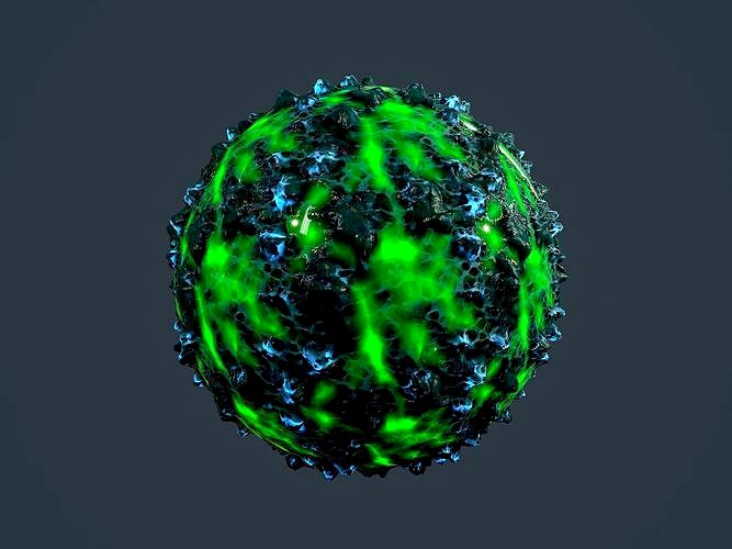 Hazardous Toxic Radioactive Seamless PBR Texture 3 3d model