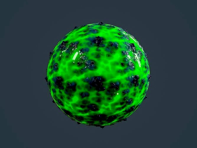 Hazardous Toxic Radioactive Seamless PBR Texture 3 3d model