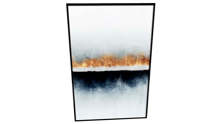 Tableau graphique design bleu petrol degrade 3d model