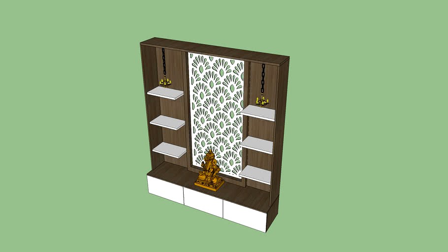 pooja, puja unit , pooja room ,God 3d model