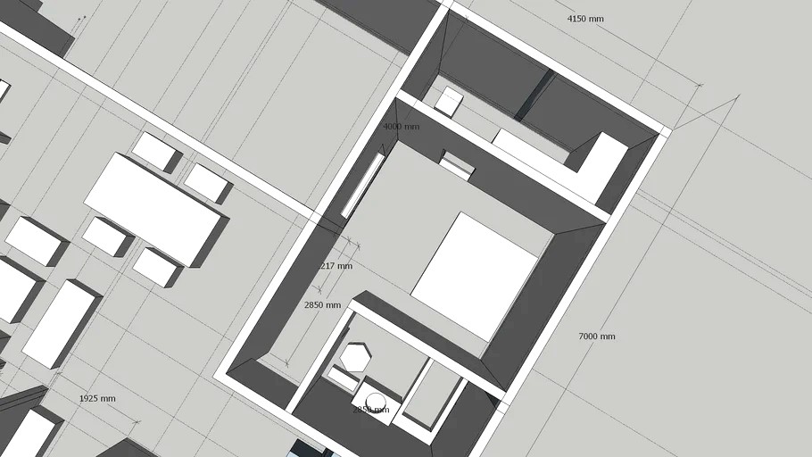 denah rumah 3d model