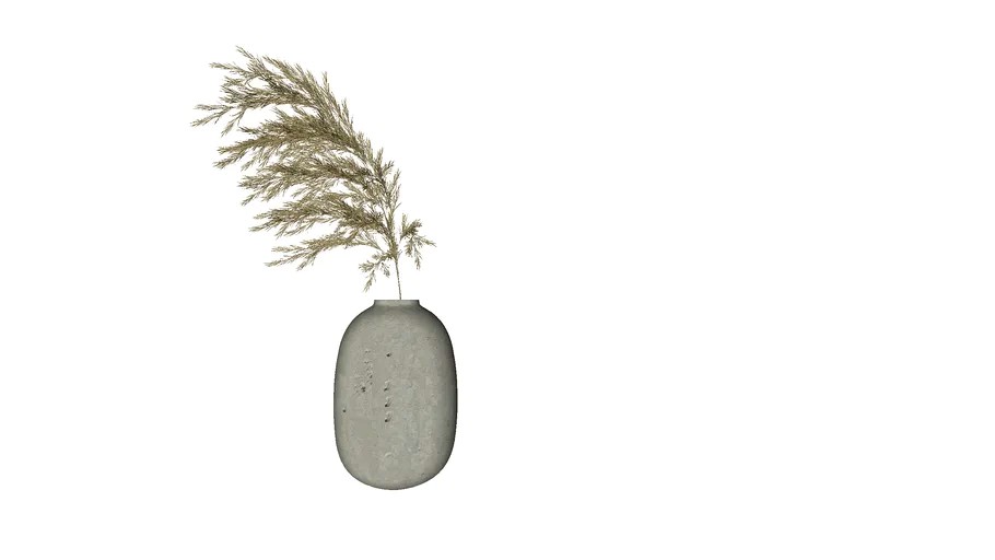 pampas v-ray ready beton vaas 3d model