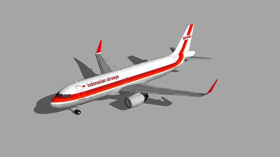 Garuda Indonesia Airbus A320-200 7 3d model