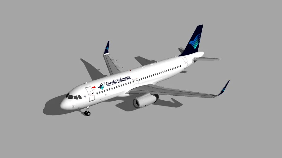Garuda Indonesia Airbus A320-200 6 3d model