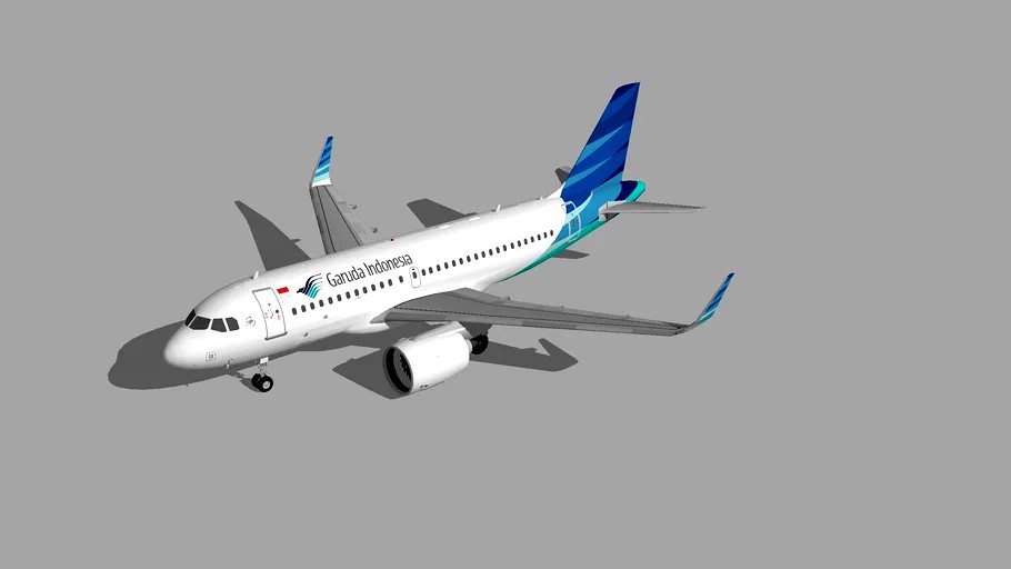 Garuda Indonesia Airbus A319-Neo 1 3d model