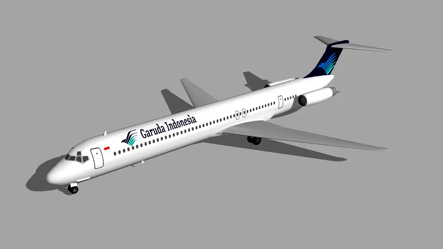 Garuda Indonesia McDonnell Douglas MD-82 3d model