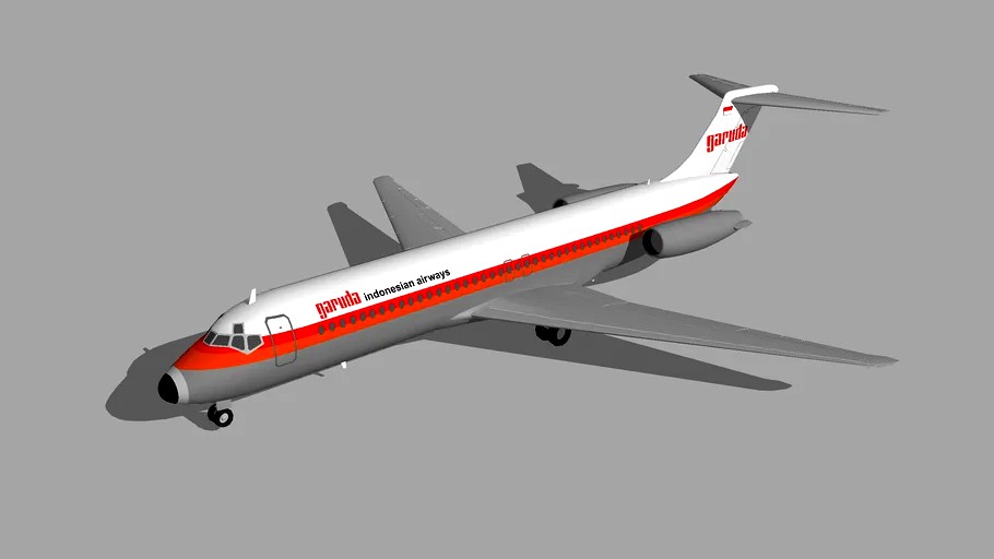 Garuda Indonesia McDonnell Douglas DC-9-30 1 3d model