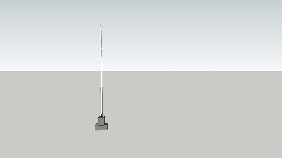 Pararrayos puntaFranklin 3d model