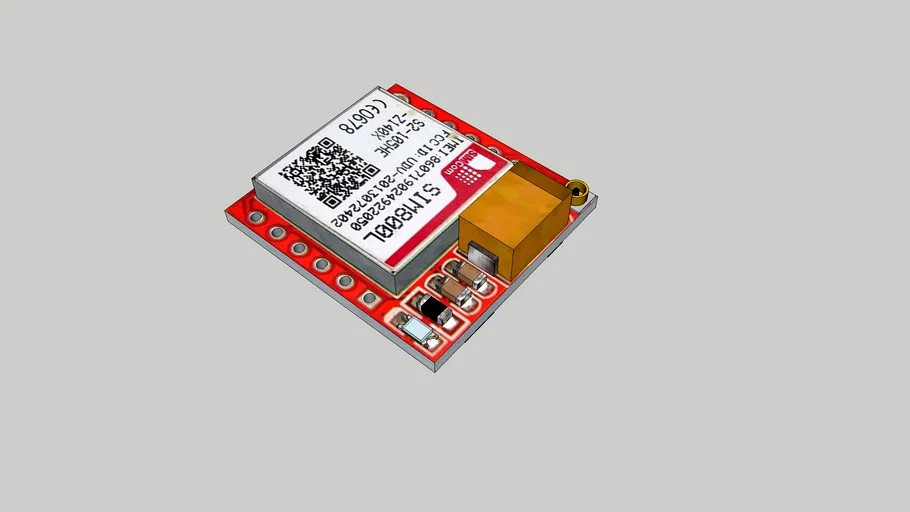 SIM800L 3d model