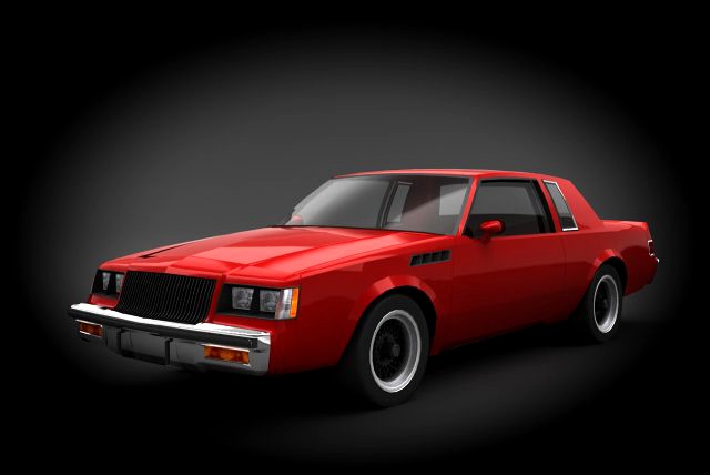 buick regal gnx 1987 3d model