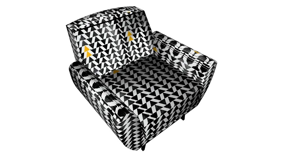 sofa chair geometric pattern 3d model