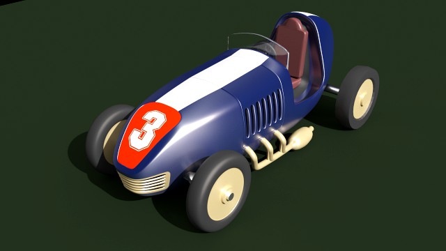 toy racing car fixies 3d model