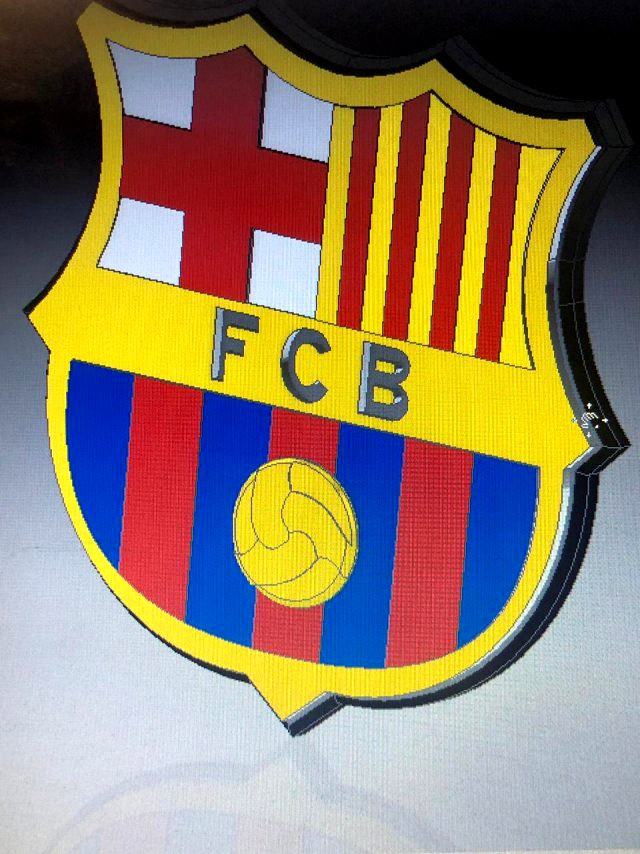 barcelona logo 3d model