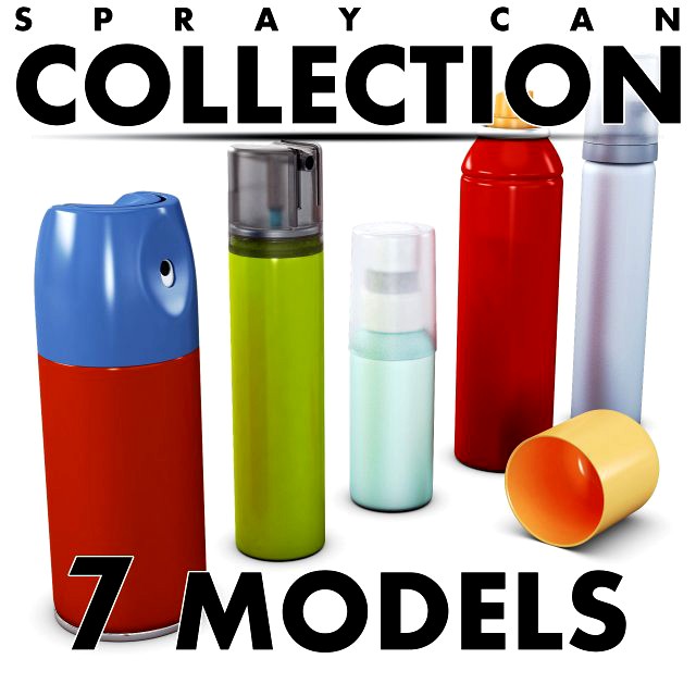 spray can collection volume 1 3d model