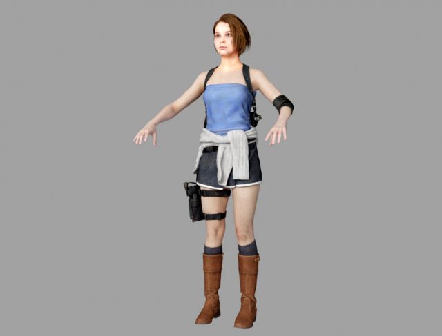 jill valentine re3 remake 3d model