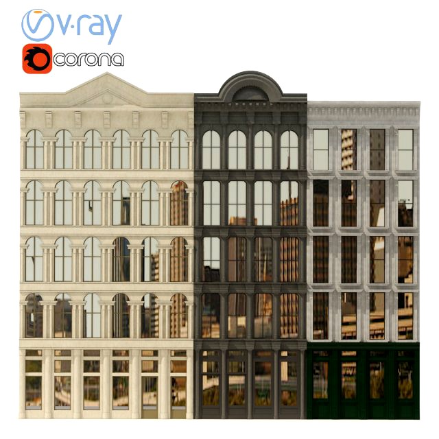 architectural facades 3d model