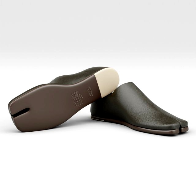 tabi leather loafers 3d model