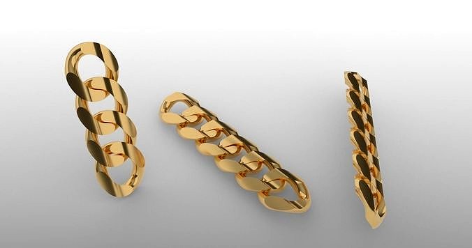 Curb chain link | 3D model