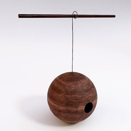 Round Bird House 3d model