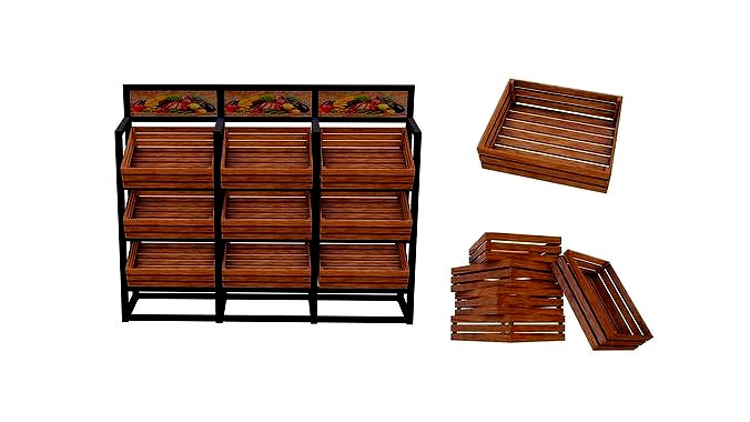 Fruit shelf - fruit boxes 3d model