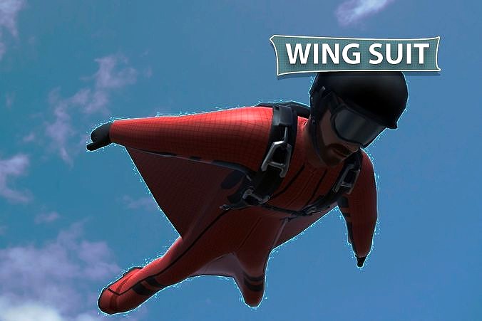 Wing Suit Moves Animations 3d model