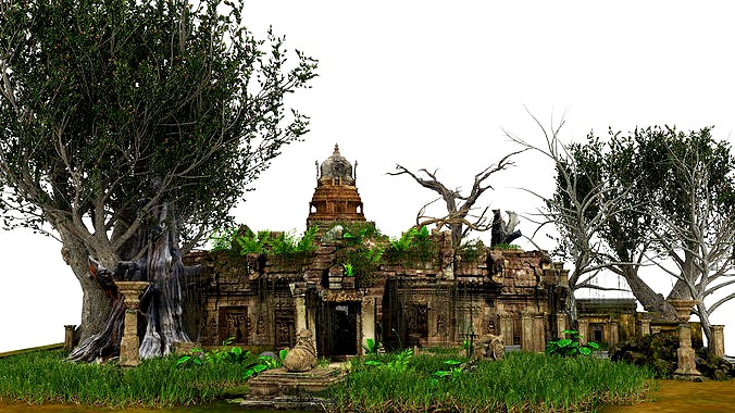 ancient temples 3d model