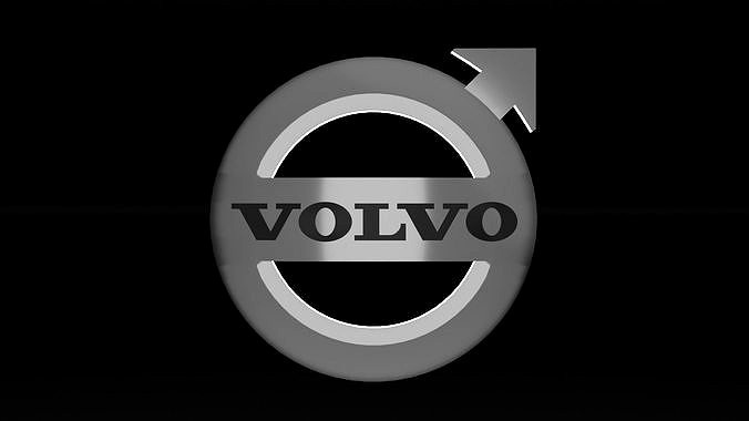 Volvo Logo - Badge - Emblem 3d model