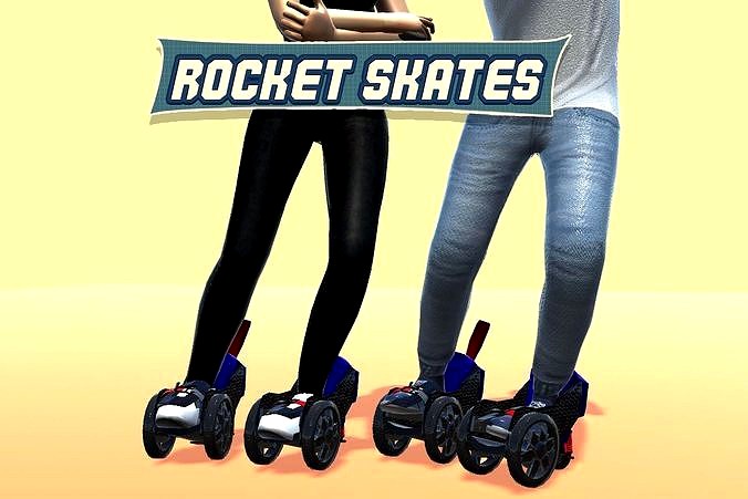 Rocket Skates Animations 3d model