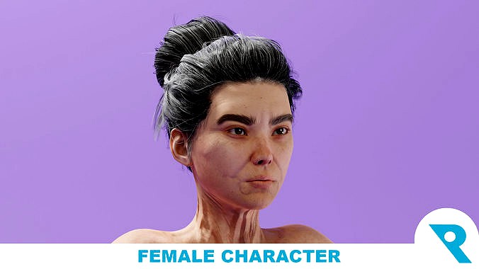 Realistic Female Character - Ching Lu 3d model