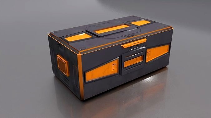 Sci Fi container box 3d model