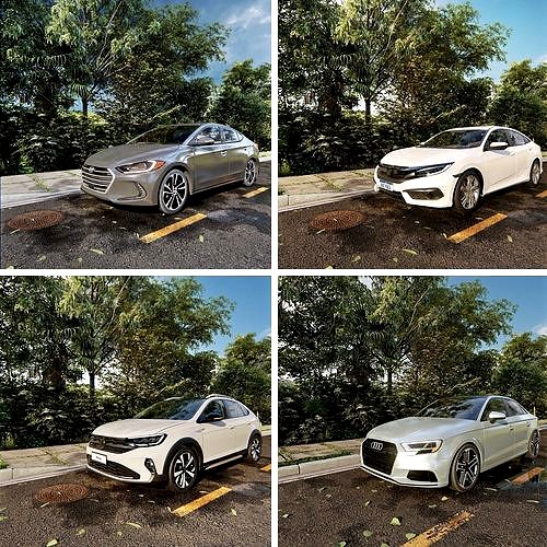 car scene in lumion 3D model