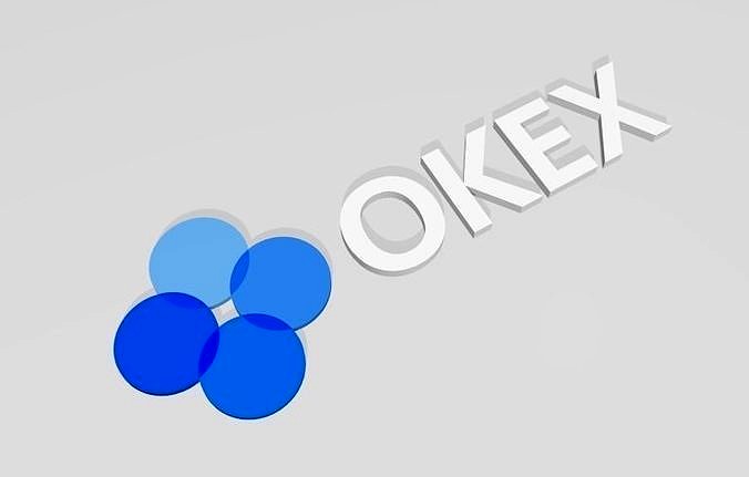 Okex logo 3d model