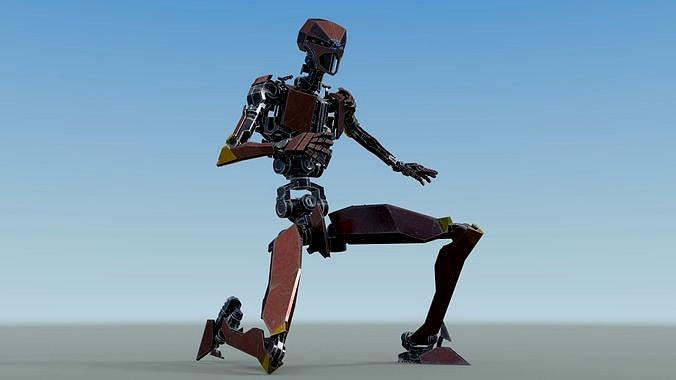 Fully rigged animated robot 3d model