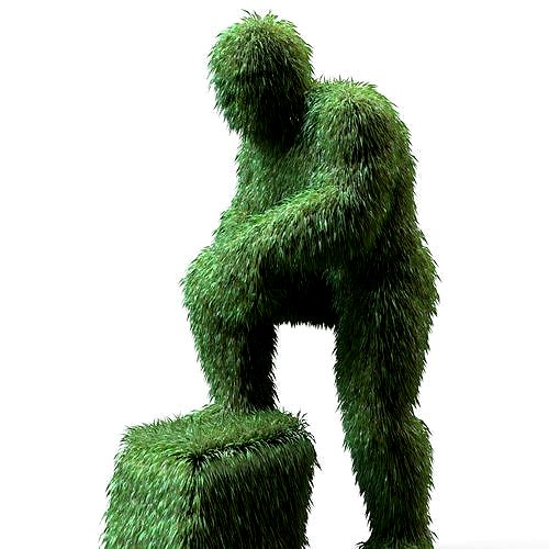Human Topiary Garden Sculptures 3d model