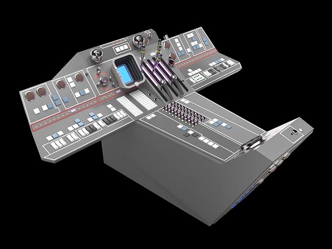 falcon cockpit console 3d model
