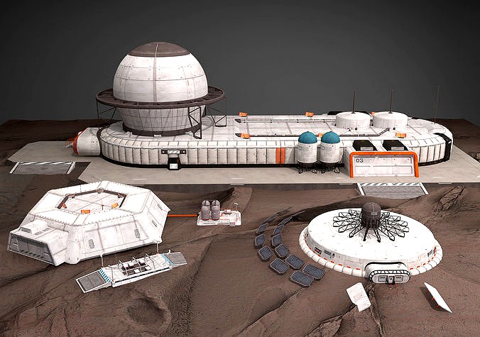 Mars base 3d model