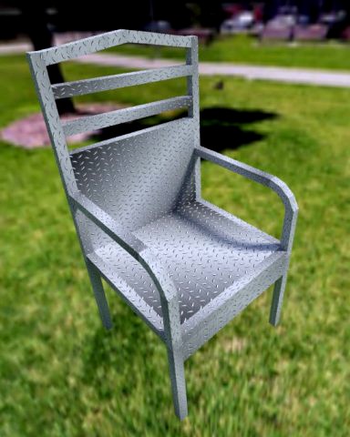 steel chair 3d model