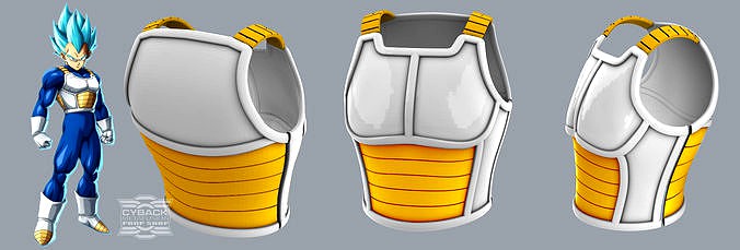 Vegeta Chest Armor Dragon Ball Z 3d model