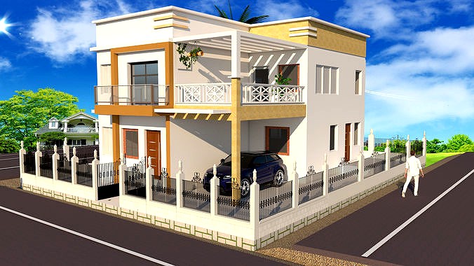 REVIT HOUSE DESIGN 3d model