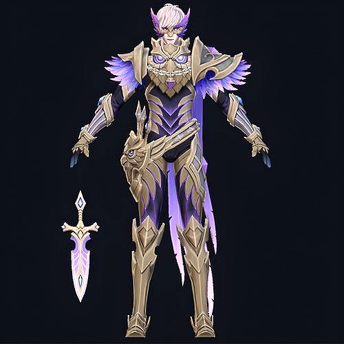 Male Knight character 3d model