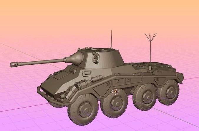 Sdkfz 234 Armoured Car Tank 3d model
