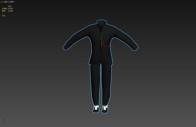 Costume IP Man Wing Chun kung fu 3d model
