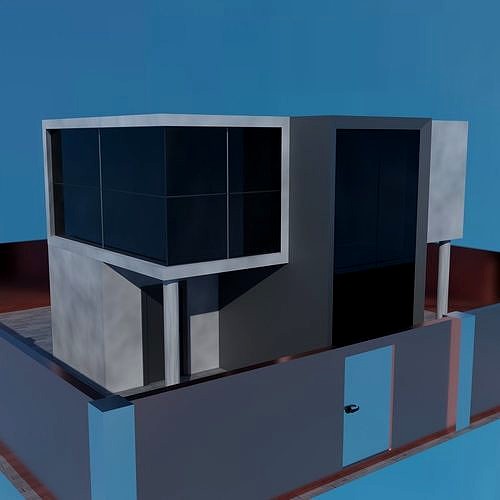 Small modern house 3d model